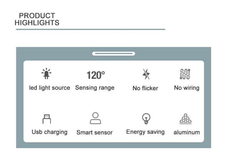 30cm Small Stick On Led Lights Closed Stick On Anywhere Lamp - OPPNO